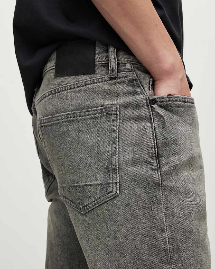 Rex Slim Fit Soft Stretch Denim Jeans HEAVY WASHED BLACK | ALLSAINTS